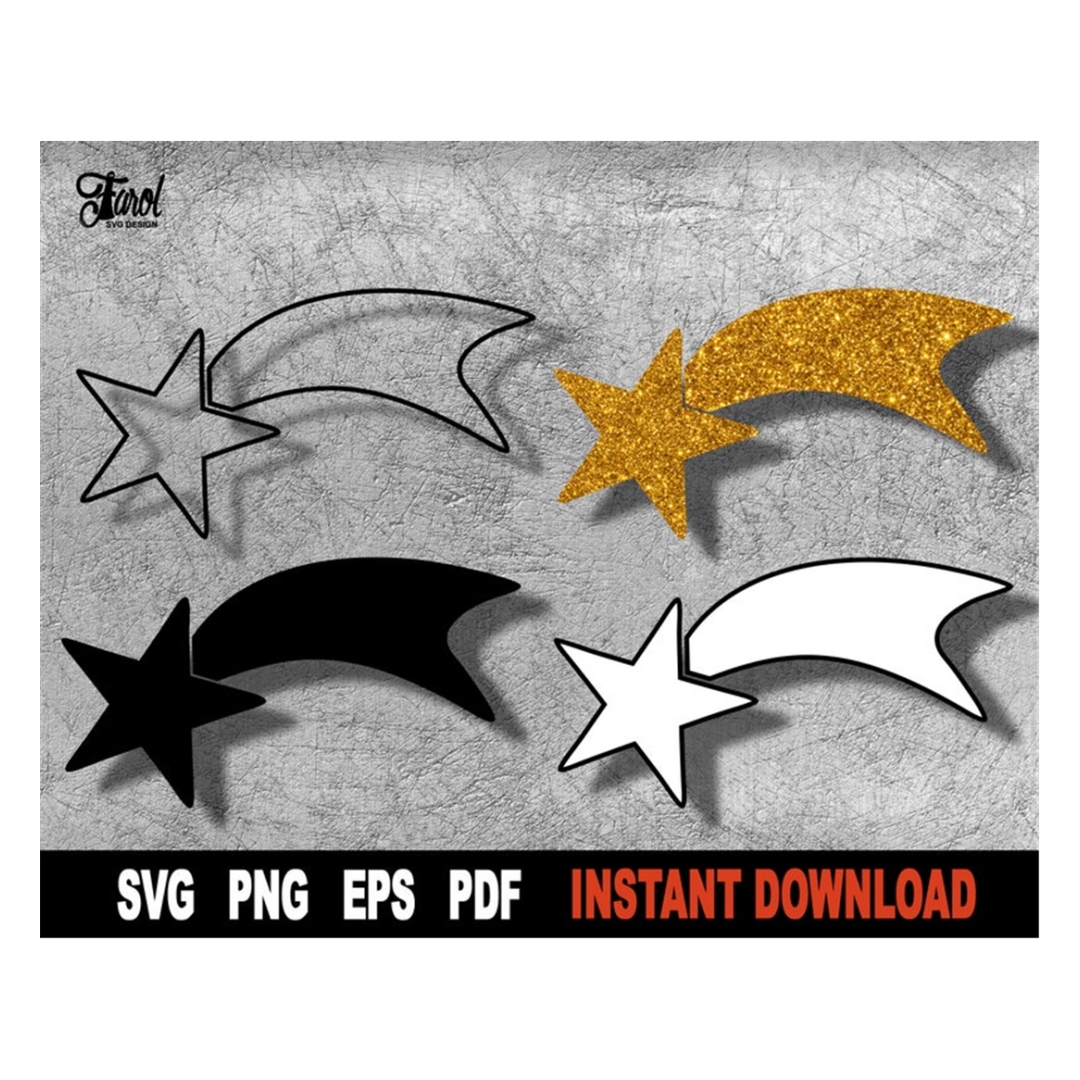Shooting Star Svg Bundle, Star Shooting SVG Files For Cricut | Inspire ...