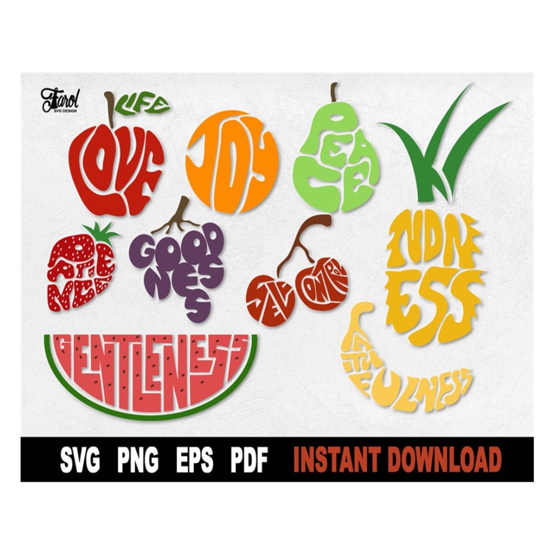 Fruit Svg Bundle, 9 Fruit Designs With Motivational Quotes F | Inspire ...