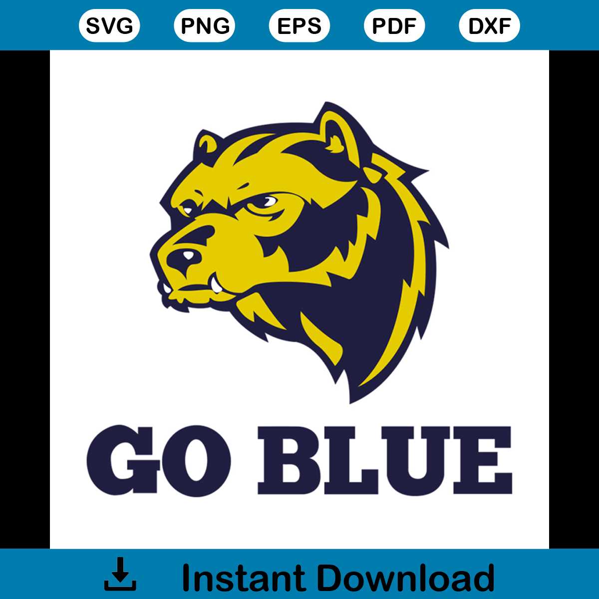 go blue M tiger svg | Inspire Uplift