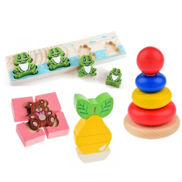 Set of wooden toys Montessori method | Inspire Uplift