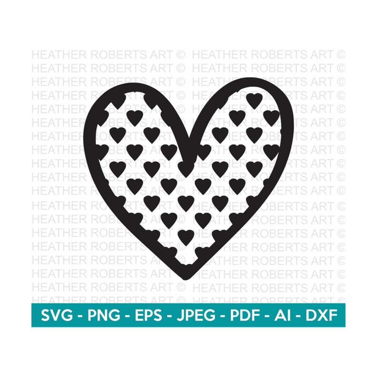 Hearts Filled Heart Svg, Heart SVG, Hand-drawn Heart svg, Va | Inspire ...