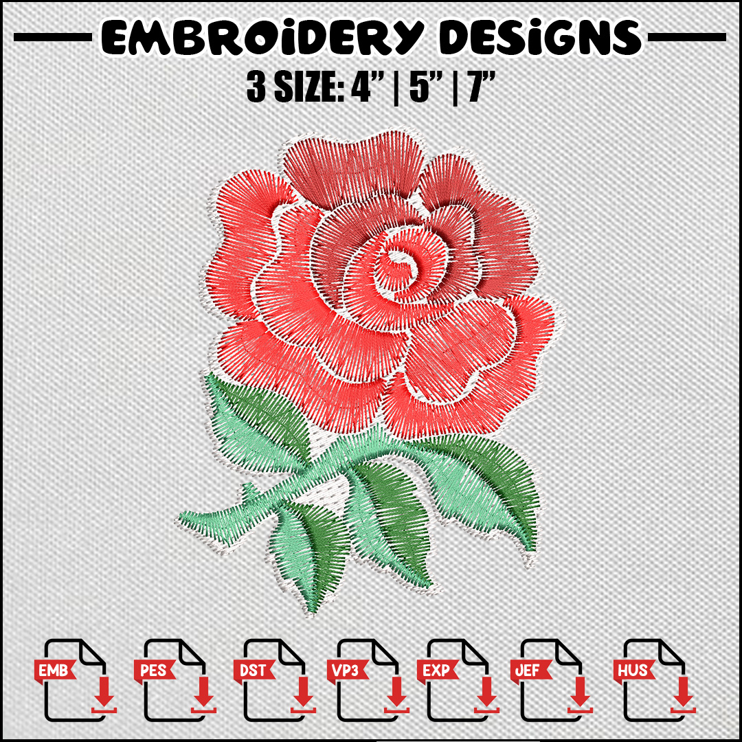 Rose flower embroidery design, Embroidery design, Embroidery | Inspire ...