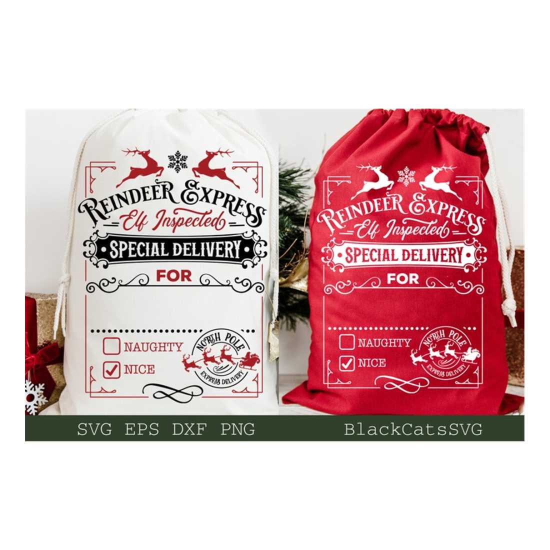 Reindeer express svg, Santa Sack SVG, North Pole express svg - Inspire ...