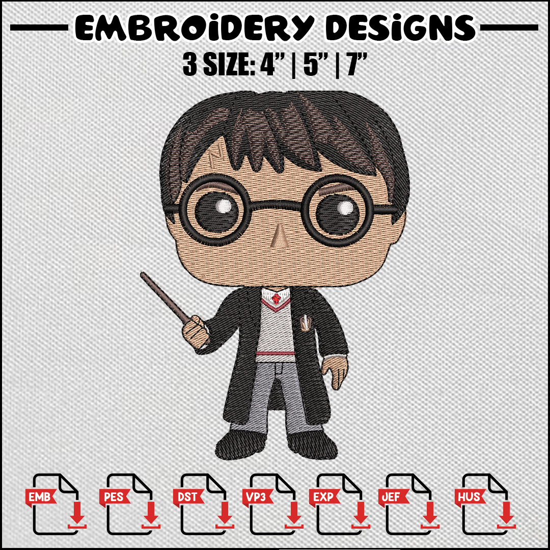 Harry potter chibi embroidery design, Embroidery design, Emb | Inspire ...