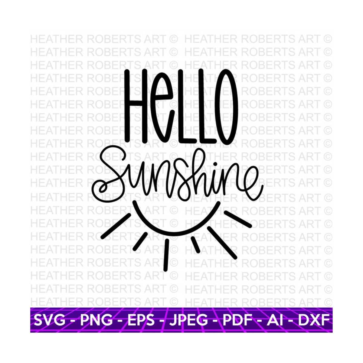 Hello Sunshine SVG, Heart, Summer, Sun svg, Summer Svg, Spri | Inspire ...