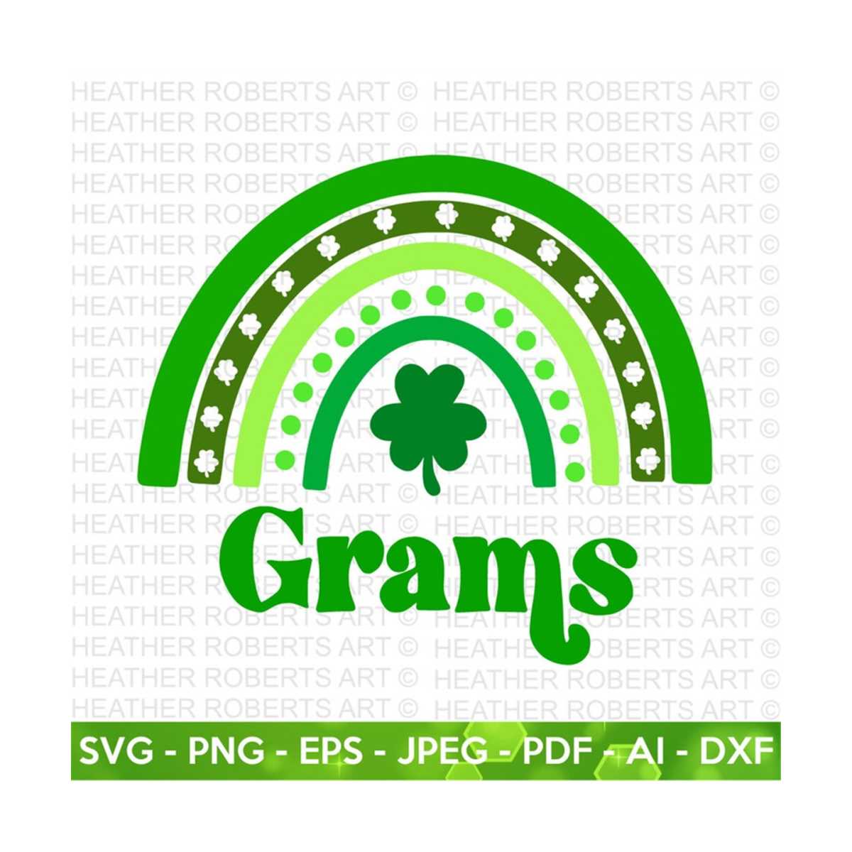 Grams St. Patrick Rainbow SVG, Grandma SVG, Rainbow svg, Gra | Inspire ...