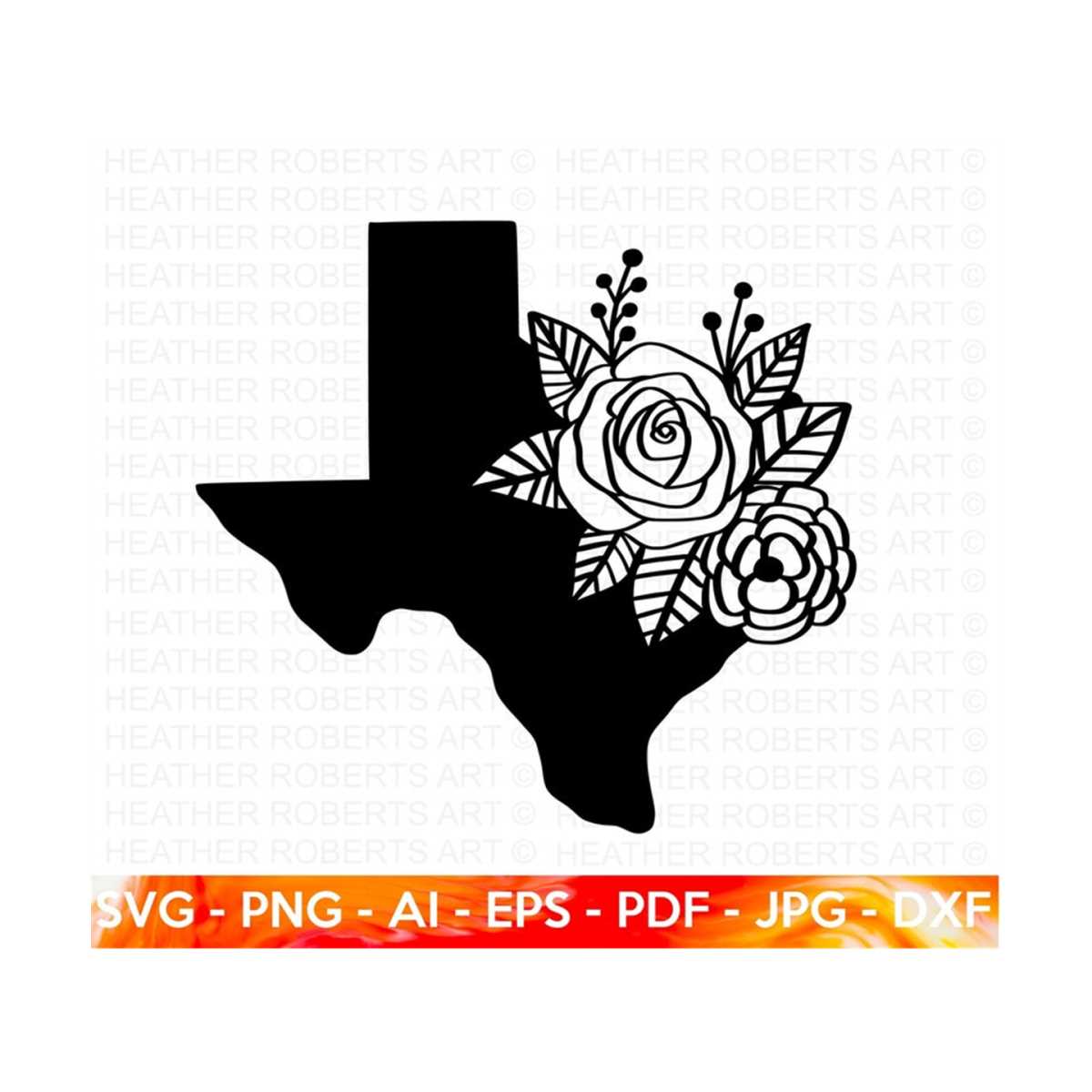 Floral Texas SVG, Texas svg, Roses svg, Texas Flag, Texas Sh | Inspire ...