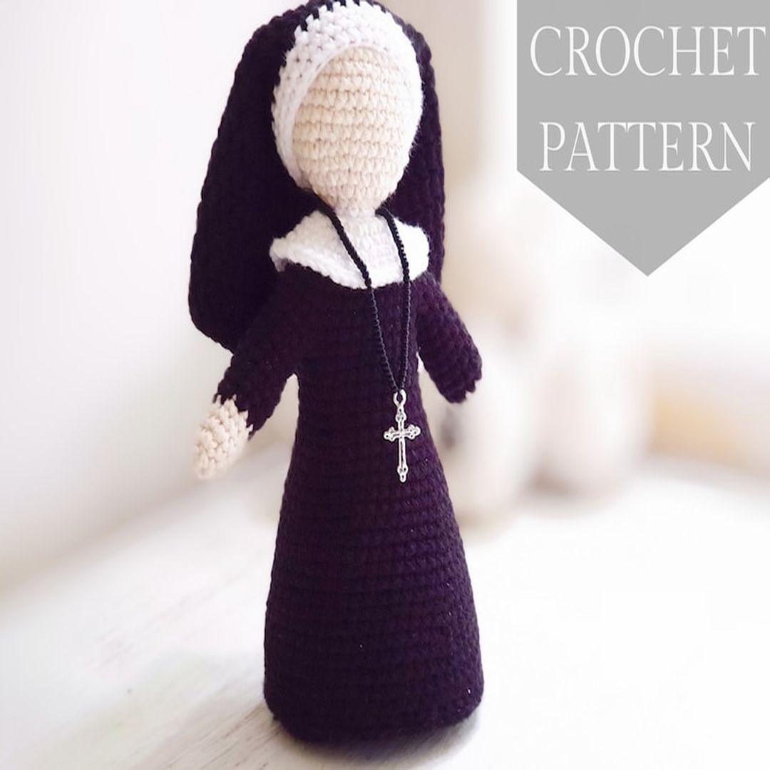 Crochet patterns amigurumi stuffed Nun doll PDF / Instant Do - Inspire ...