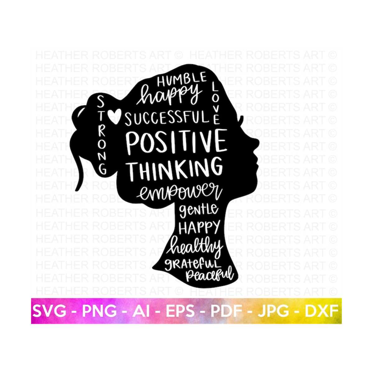Positive Thinking SVG, Think Positive SVG, Motivational Quot | Inspire ...
