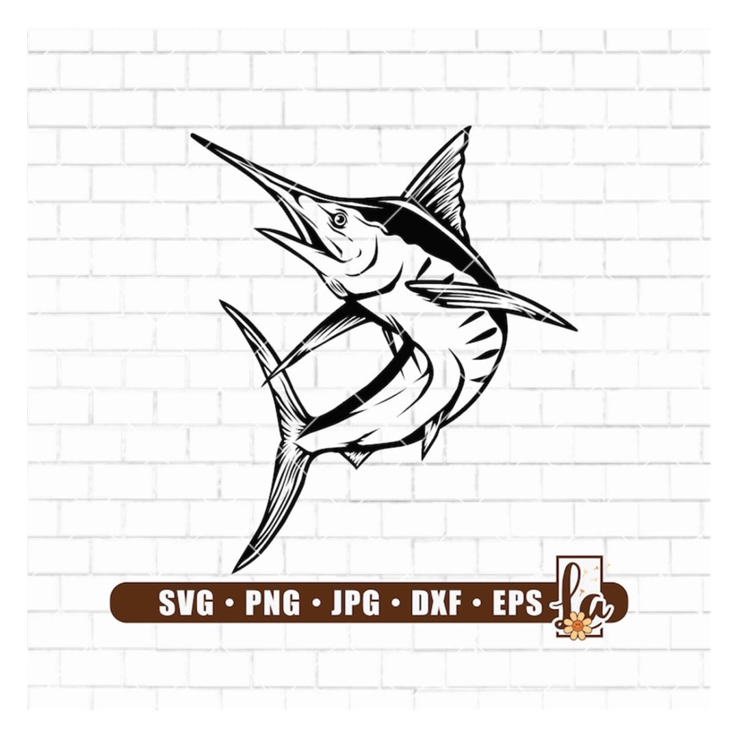 Marlin Fishing Svg | Fishing Svg | Marlin Fish Png | Marlin | Inspire ...