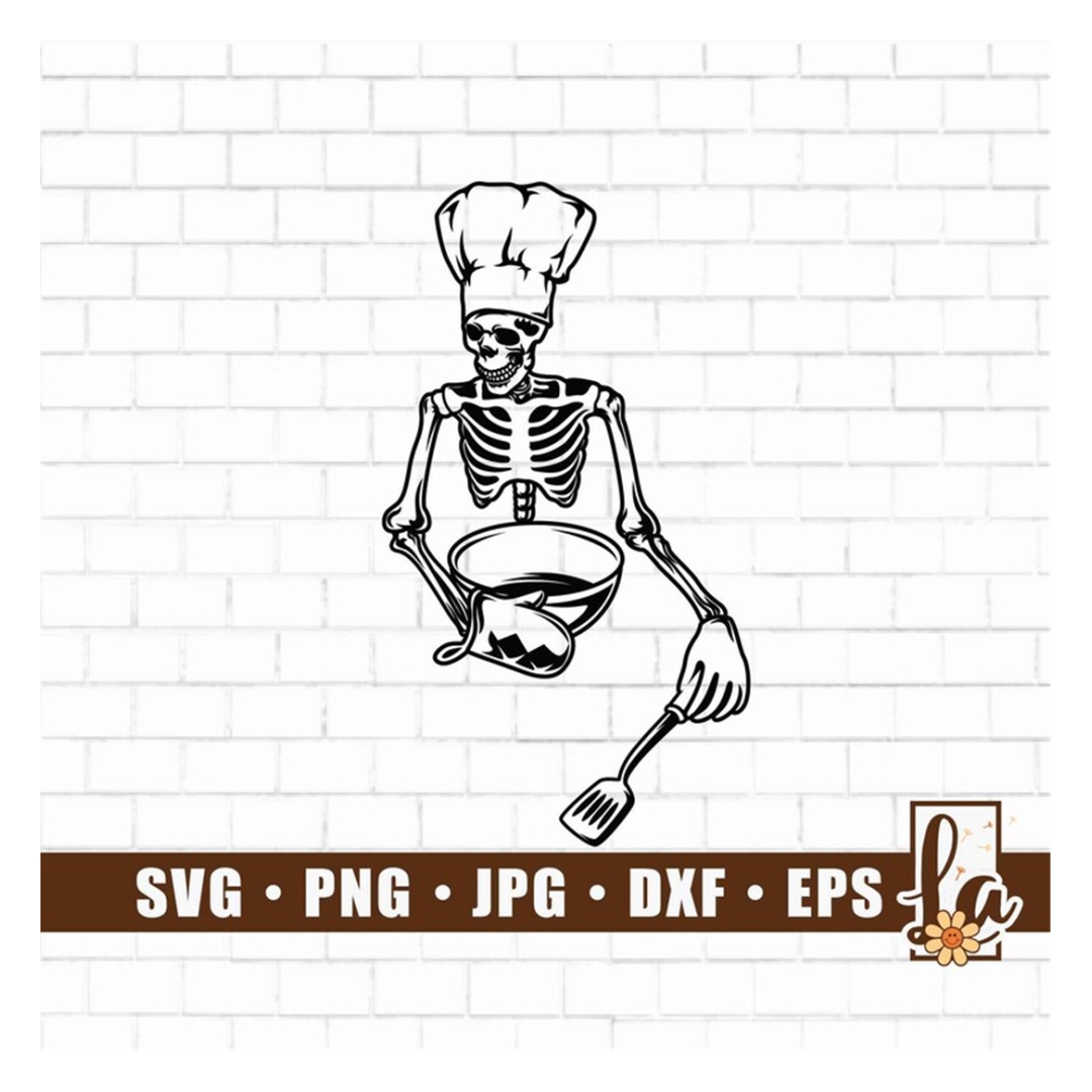 Chef Skull Svg | Skeleton Chef Svg | Chef Shirt | Chef Skull | Inspire ...