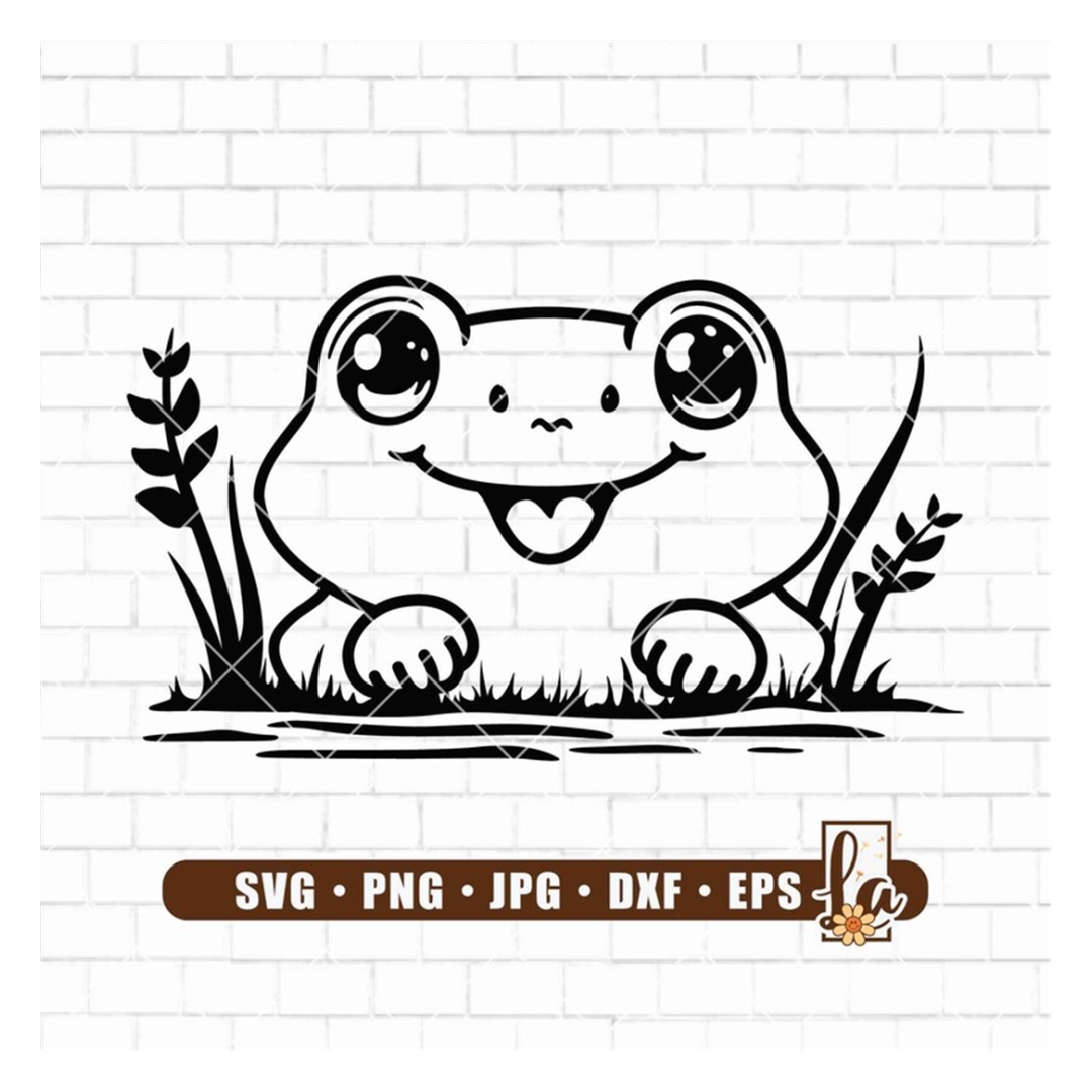 Cute Frog Svg | Peeking Frog Svg | Cute Animals Svg | Baby F | Inspire ...