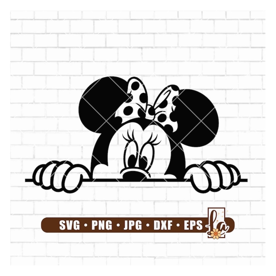 Minnie Peeking Svg | Mouse face svg | Peking Svg | Mickey Sv - Inspire ...