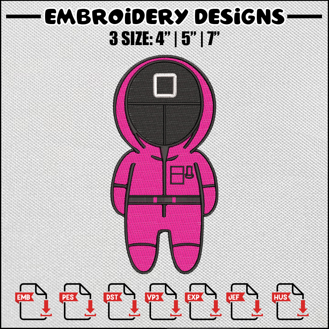 Squid game embroidery design, Embroidery design, Embroidery | Inspire ...