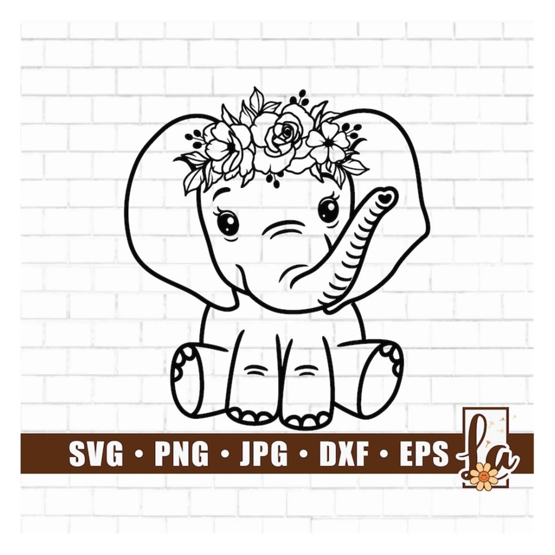 Baby Elephant Svg | Floral Elephant Svg | Elephant Svg | Ele | Inspire ...