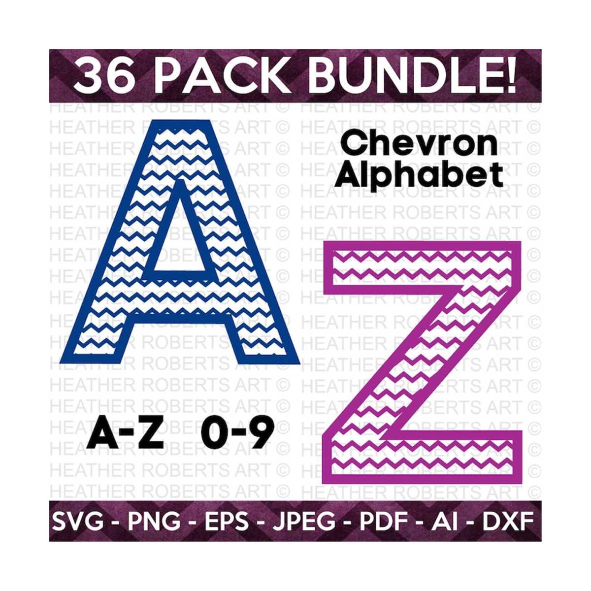 Chevron Monogram Alphabet and Numbers SVG, Chevron Monograms | Inspire Uplift