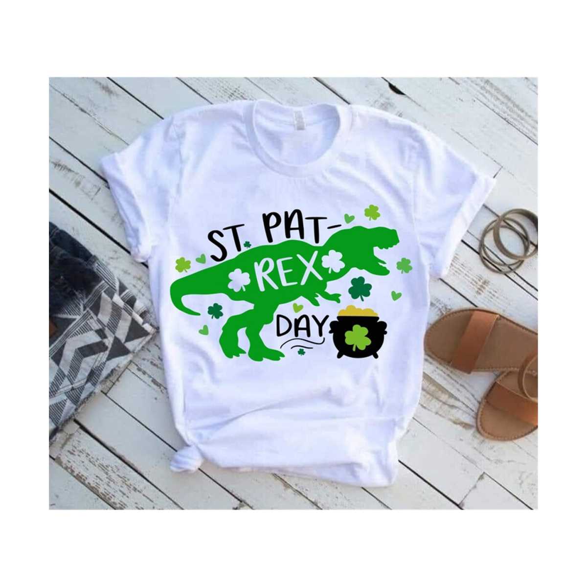 St. Patrick's Rex SVG, St. Pat-Rex Day SVG, Lucky Dinosaur S | Inspire ...