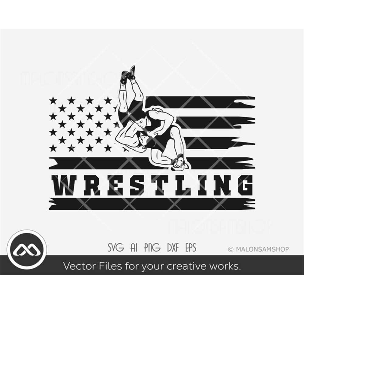 Wrestling SVG USA flag Wrestling - wrestler svg, wrestle svg | Inspire ...