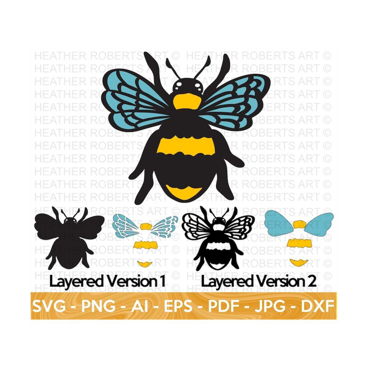Bee SVG, Bumblebee SVG, Layered Bee SVG, Summer svg, Honeybe | Inspire ...