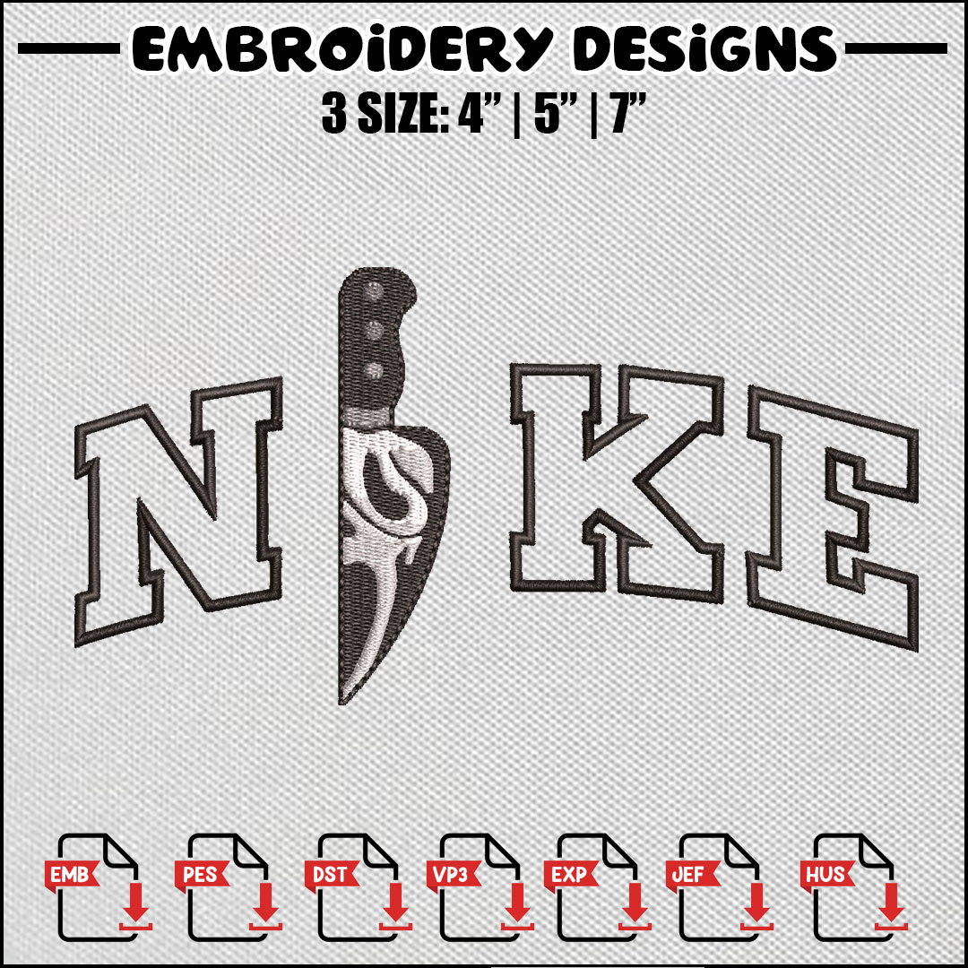 Nike ghost knife embroidery design, Nike design, Embroidery | Inspire ...