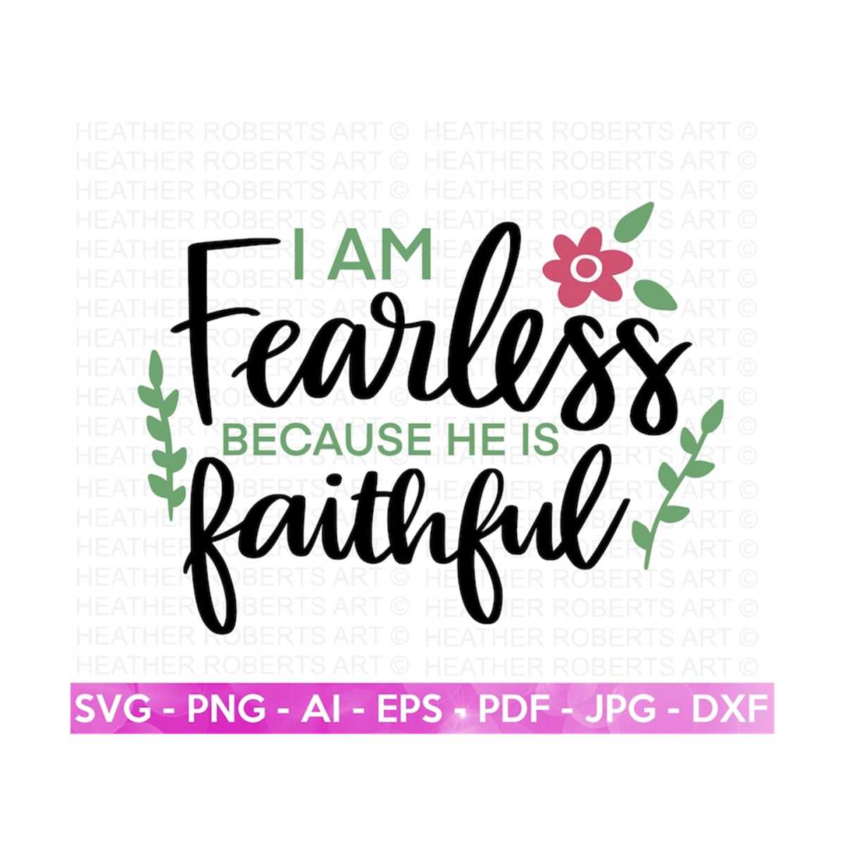 Fearless and Faithful SVG, Faith SVG, Jesus Christian SVG, S | Inspire ...