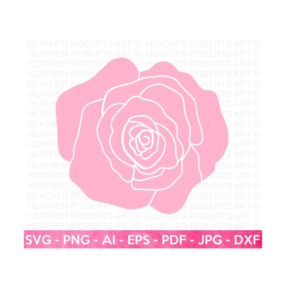 Rose Flower SVG, Floral Decoration SVG, Rose svg, Flower SVG | Inspire ...