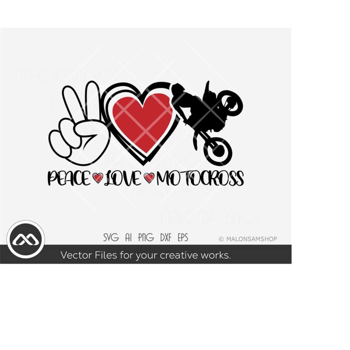 Motocross SVG Peace love motocross - motocross svg, motorcyc | Inspire ...