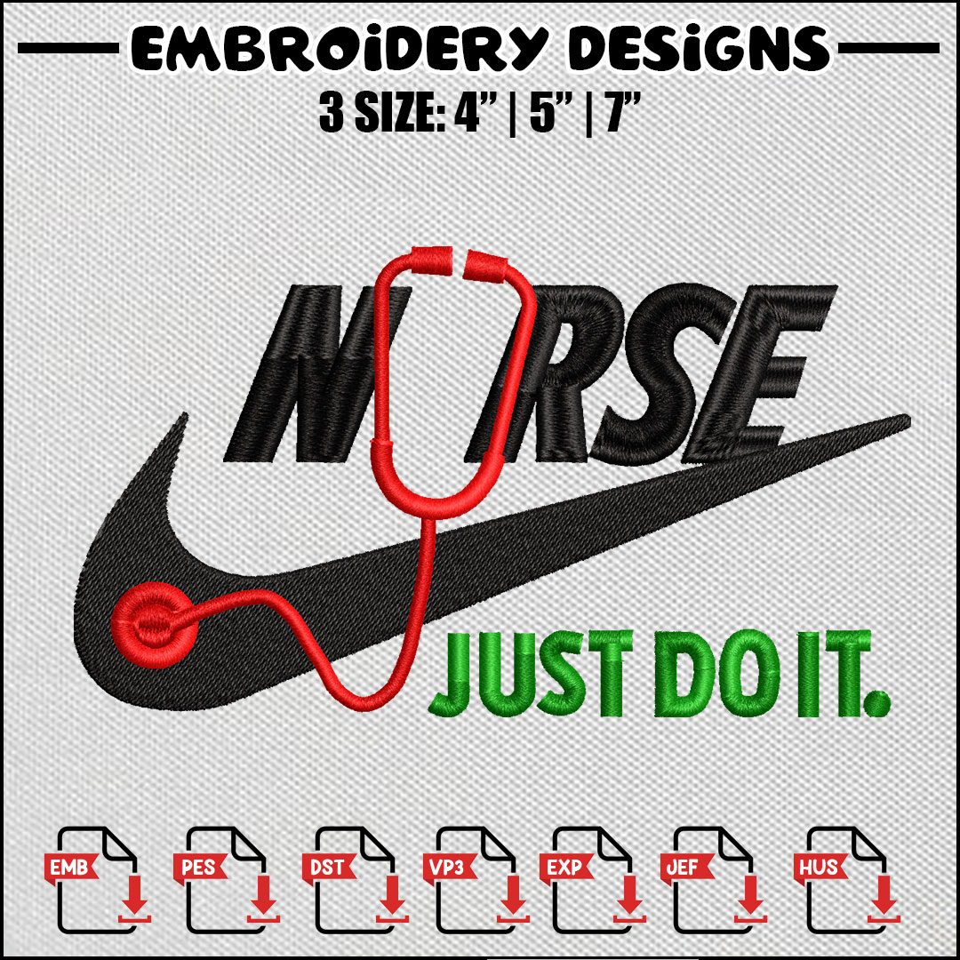 Nurse swoosh embroidery design, Nike desgin, Embroidery desi - Inspire ...
