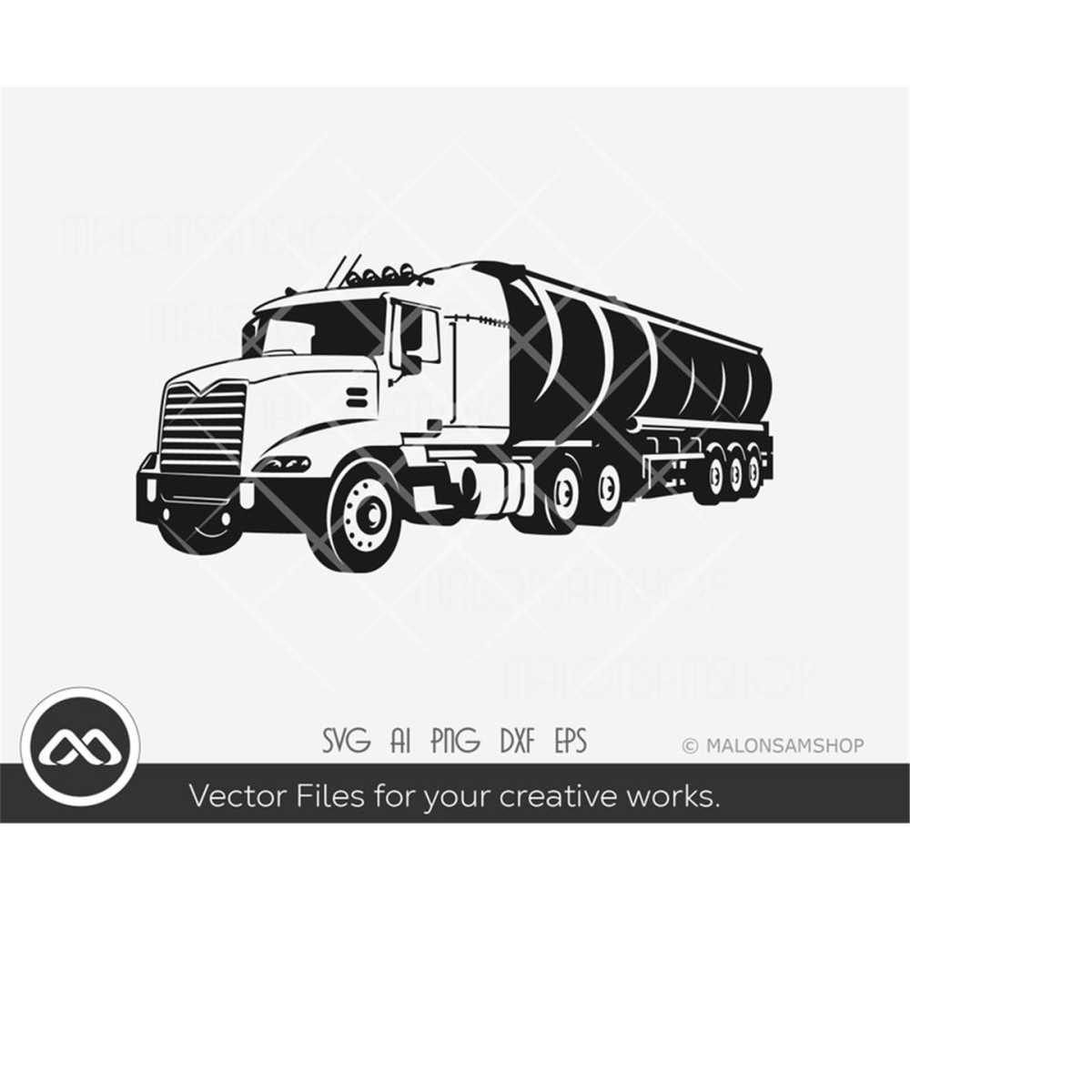 Tanker Truck SVG Silhouette - tanker truck svg, tanker truck | Inspire ...