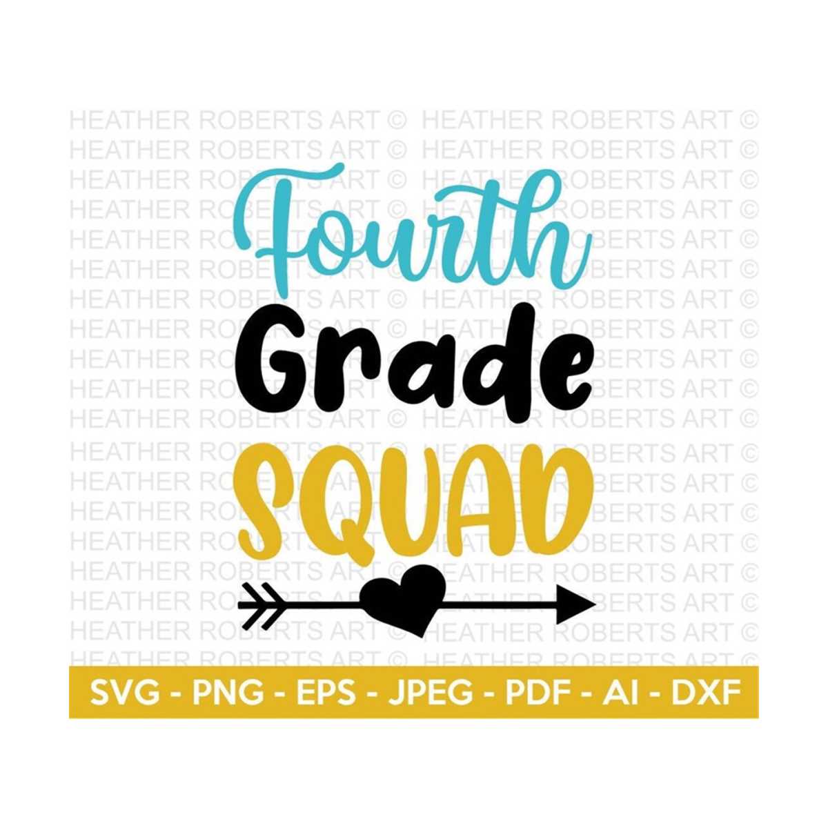 Fourth Grade Squad Svg, Back to School SVG, Grade Level Crew | Inspire ...