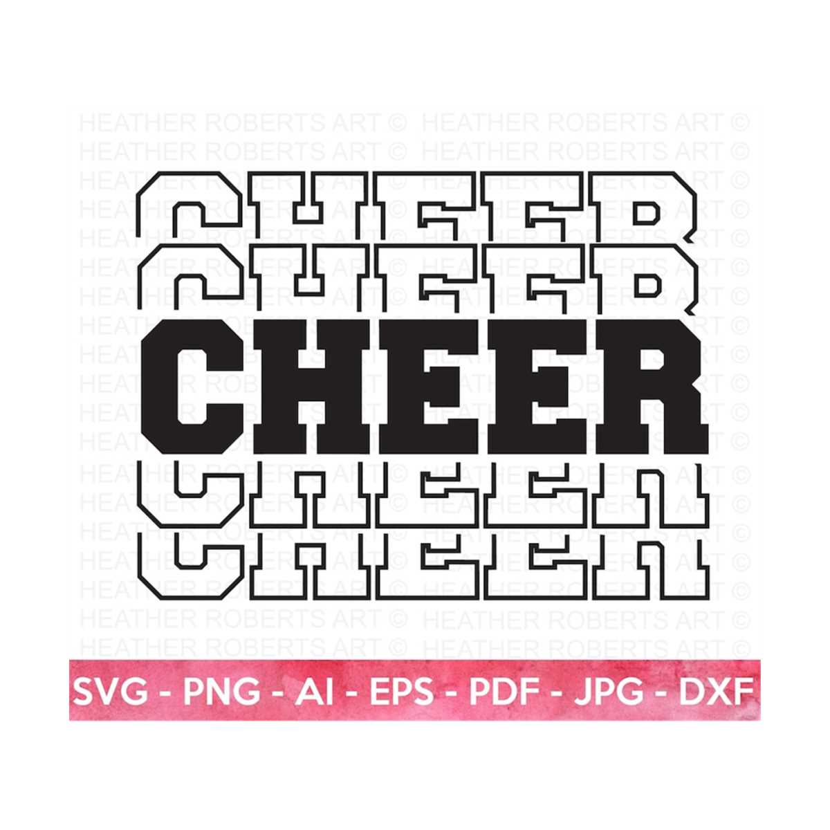 Cheer SVG, Stacked Cheer SVG, Cheerleading SVG, cheer team s | Inspire ...