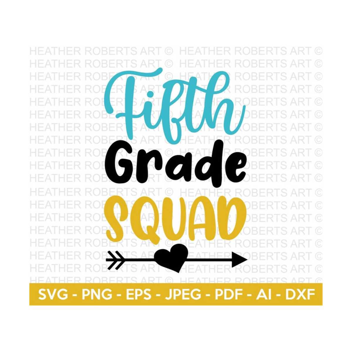 Fifth Grade Squad Svg, Back to School SVG, Grade Level Crew | Inspire ...