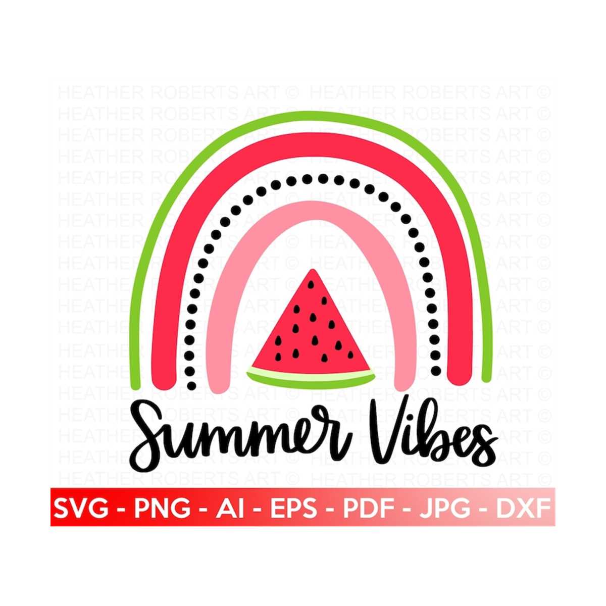 Watermelon Rainbow SVG, Summer Vibes SVG, Watermelon SVG, Su | Inspire ...