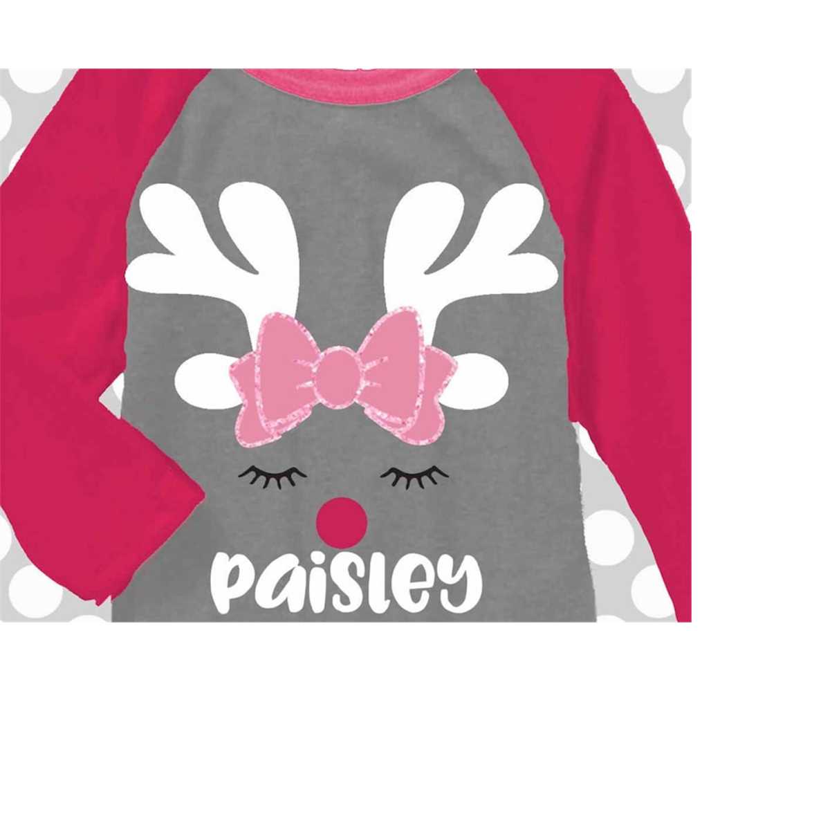 Reindeer svg, girls christmas svg, red nosed reindeer svg, r - Inspire ...