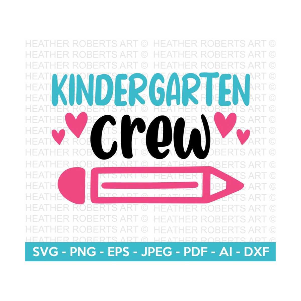Kindergarten Crew Svg, Back to School SVG, Grade Level Crew | Inspire ...