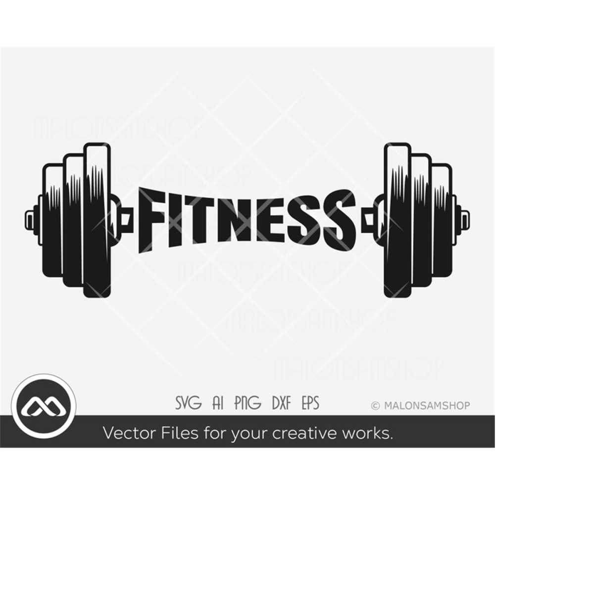 Dumbbell SVG Fitness - workout svg, fitness svg, exercise sv | Inspire ...