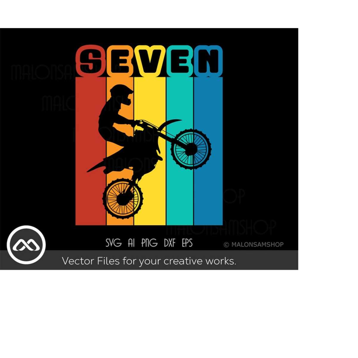 Motocross SVG 7th Birthday - motorcycle svg, motorbike svg, | Inspire ...