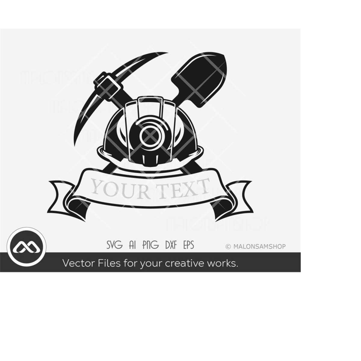 Mining SVG Your text helmet - Miner svg, pickaxe svg, png, s | Inspire ...