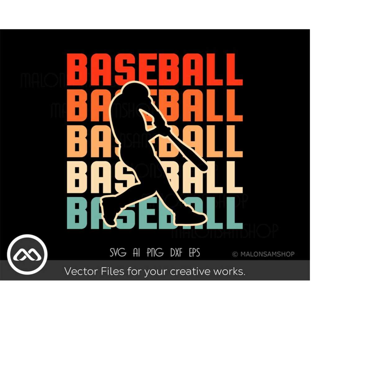 Baseball SVG Retro Baseball hitter - baseball svg, softball | Inspire ...
