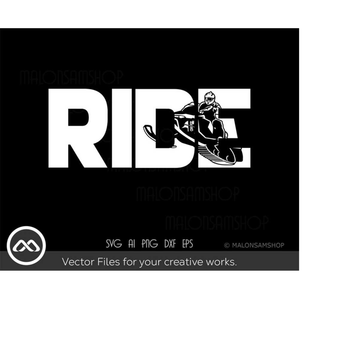 Snowmobile SVG Ride black - snowmobile svg, winter sports sv | Inspire ...