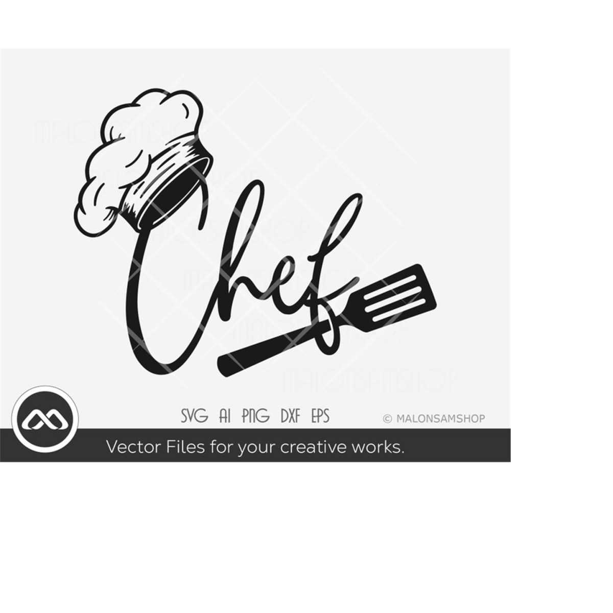 Chef SVG logo - chef svg, kitchen svg, baking svg, cooking s | Inspire ...