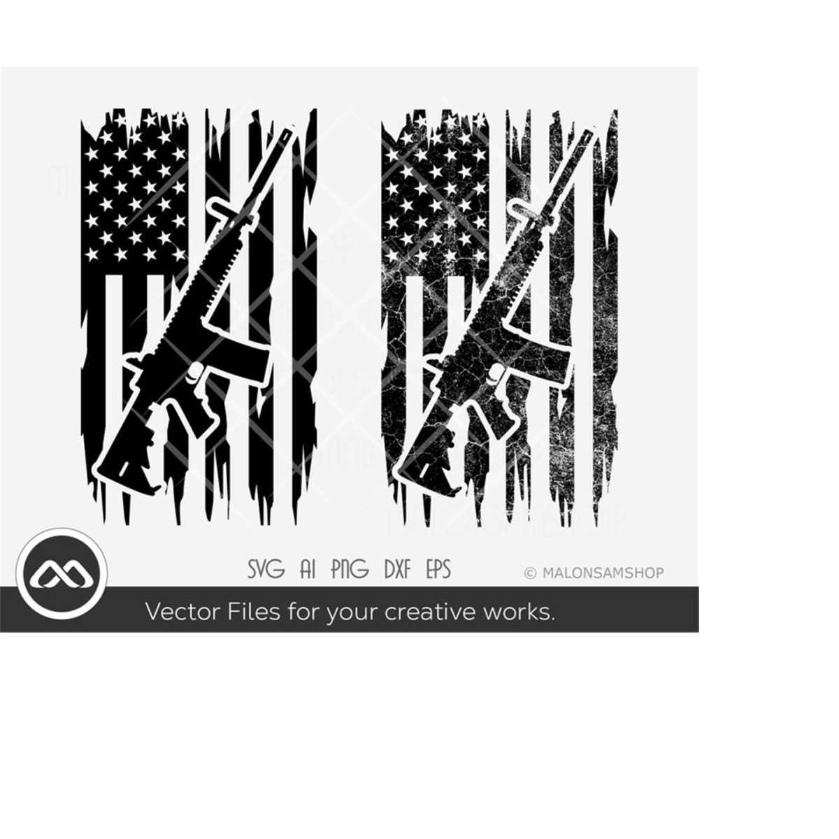 Gun SVG USA flag - gun svg, military svg, top gun svg, png, | Inspire ...