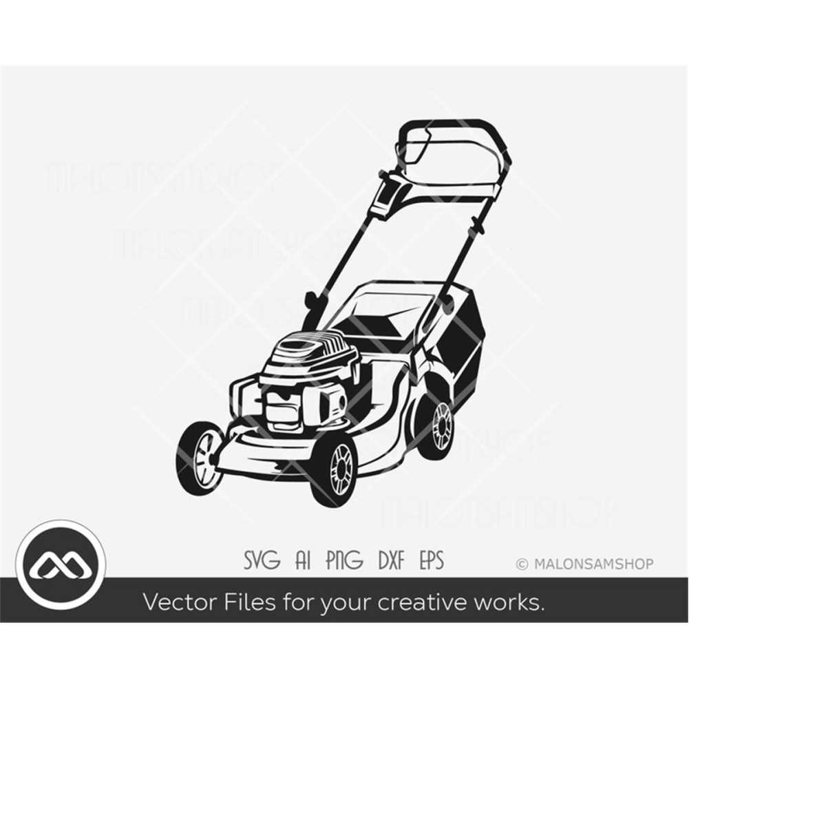 Working Hard In The Yard Svg Lawn Mower Svg File Yard Work