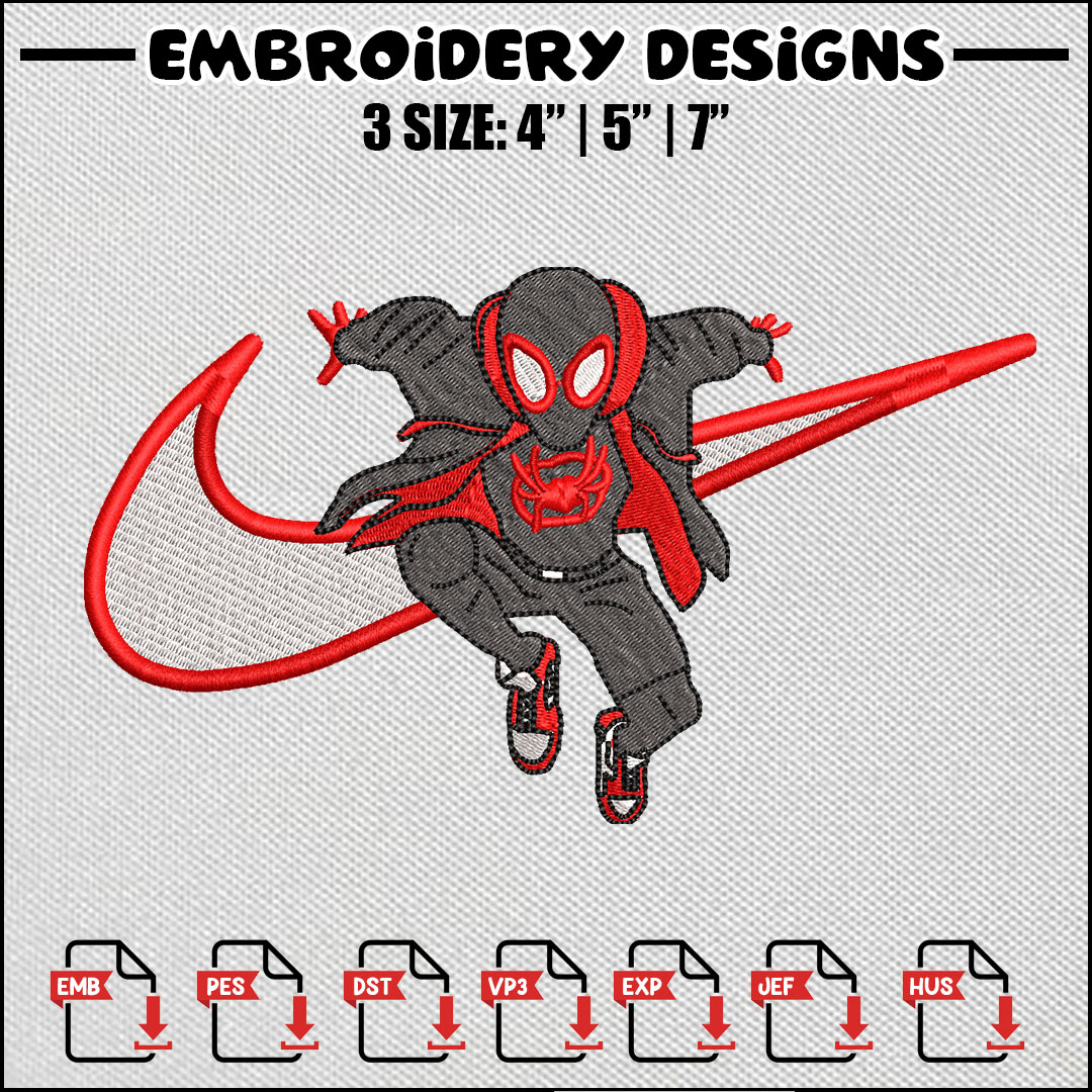 Spiderman embroidery design, Nike design, Embroidery design, | Inspire ...
