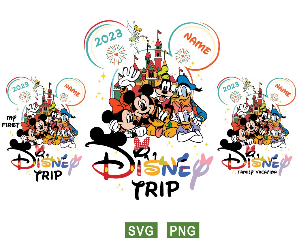 Custom Name Mickey Family Trip Svg, Mouse Vacation Svg Png - Inspire Uplift