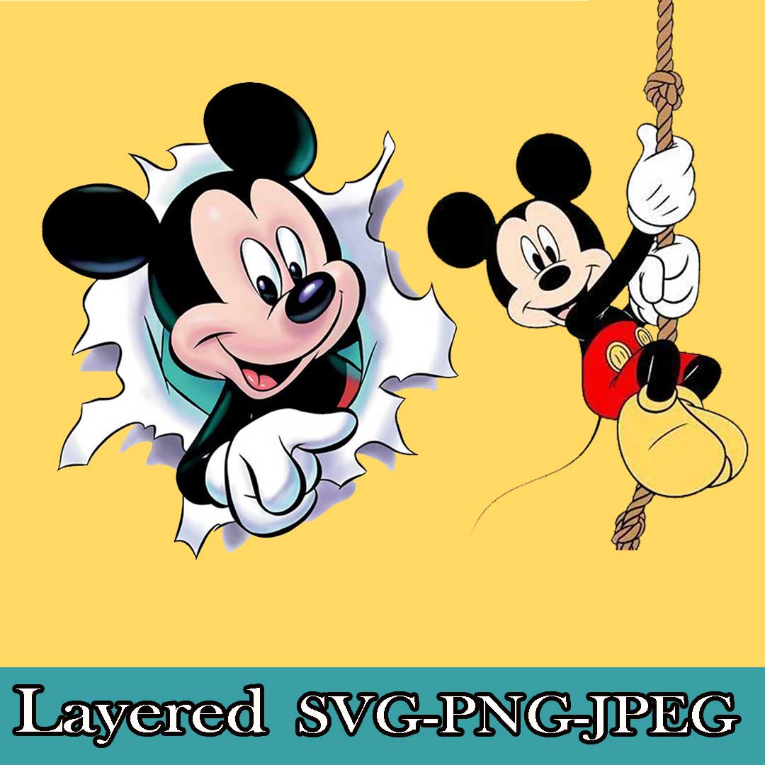 LAYERED MICKEY MOUSE SVG PNG -JPEG | Inspire Uplift