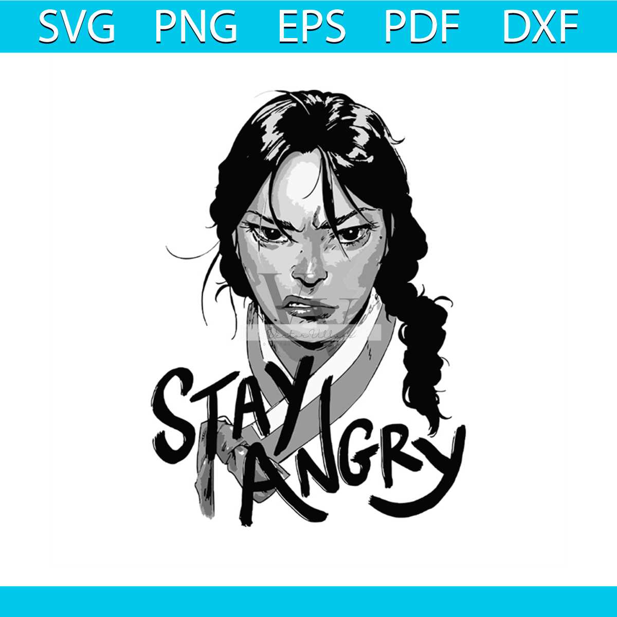 Stay Angry Power Girl Angry Face Svg, Funny Svg | Inspire Uplift