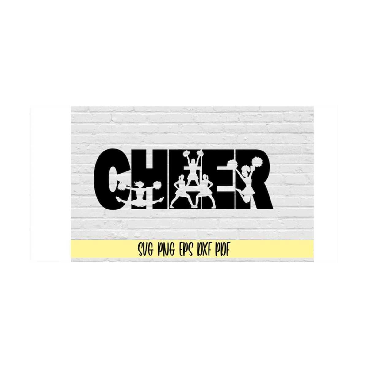 Cheer svg png eps dxf pdf/word 'Cheer' with cheerleader silh | Inspire ...
