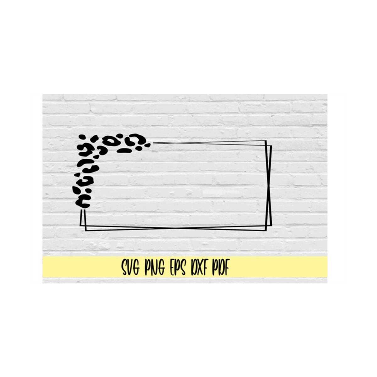 Blank double square frame with leopard print pattern templat | Inspire ...
