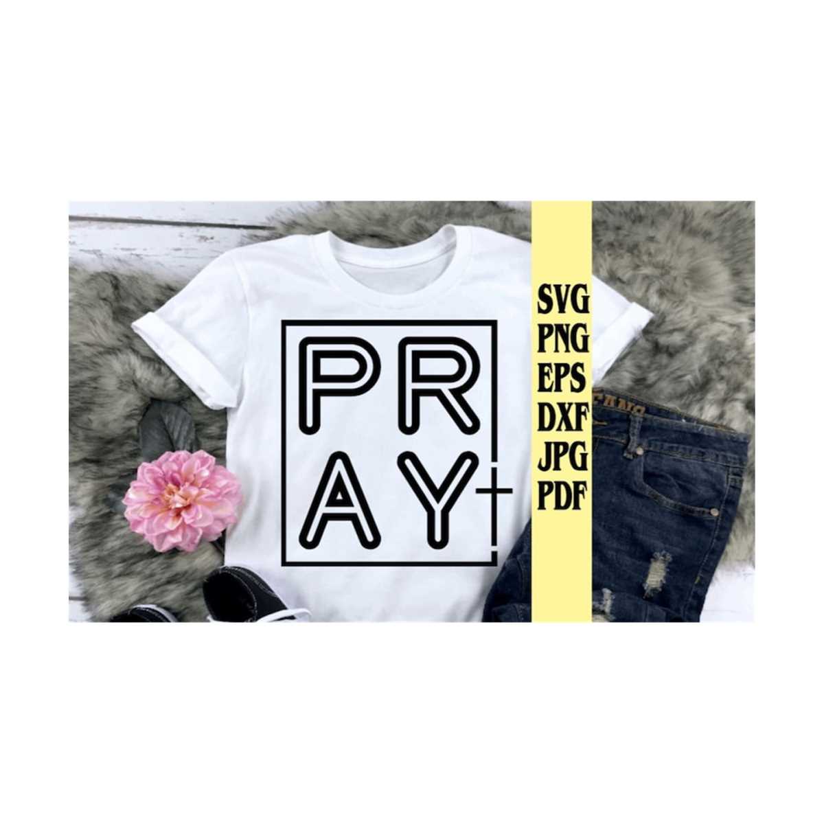 Pray svg png eps dxf jpg pdf/praying svgpray with cross svg/ | Inspire ...